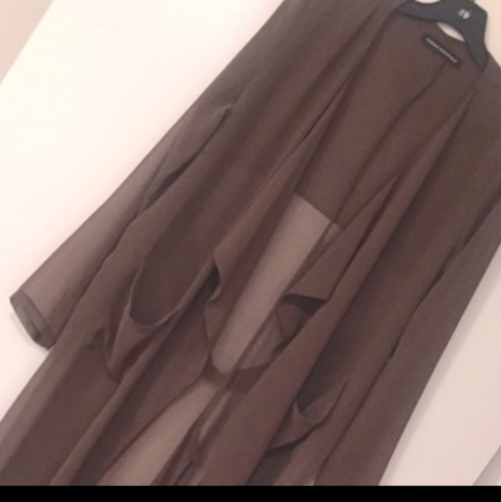 Naked Wardrobe Nude Sheer Duster Gem